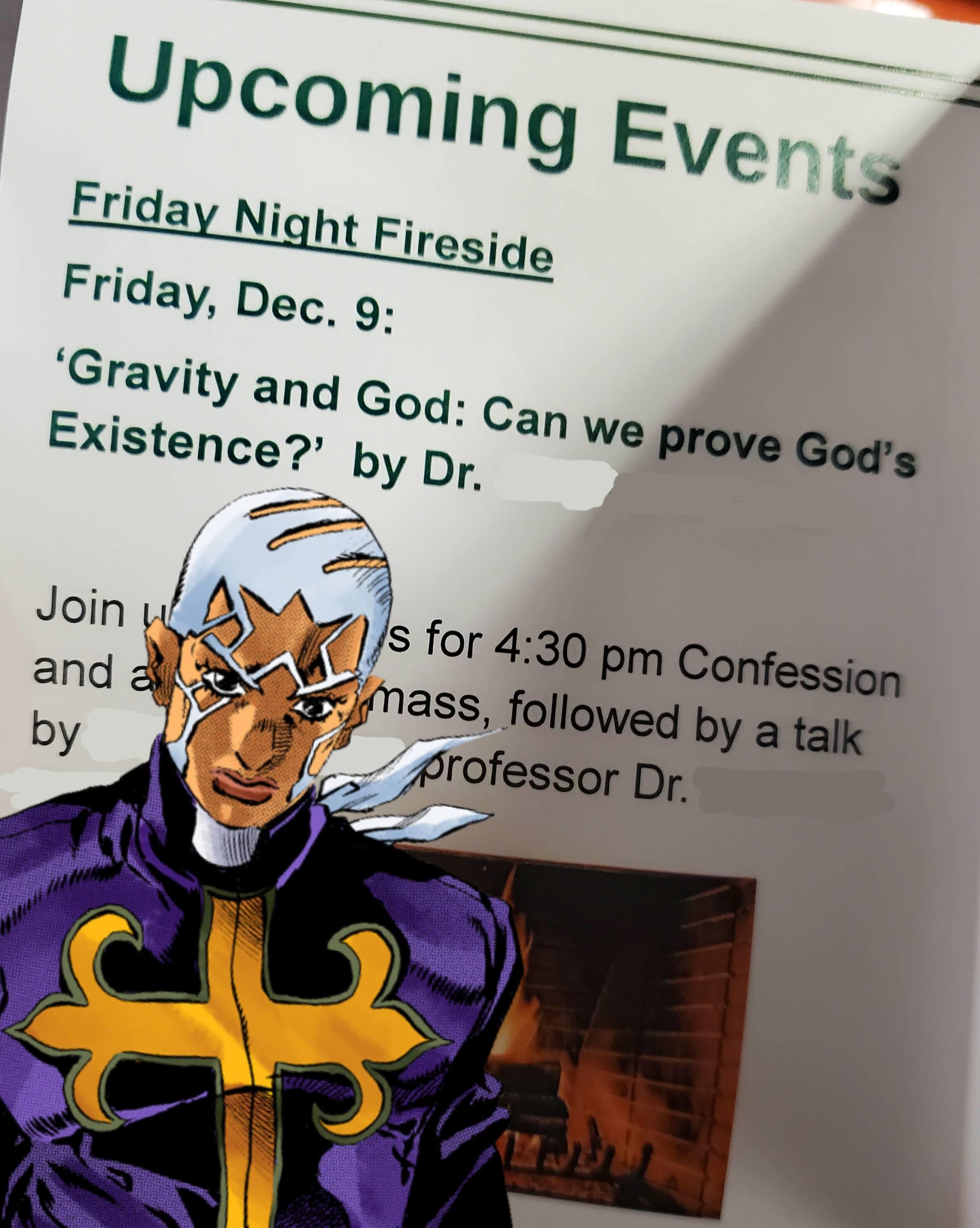 jojo reference on an event pamphlet at my school | /r/ShitPostCrusaders ...