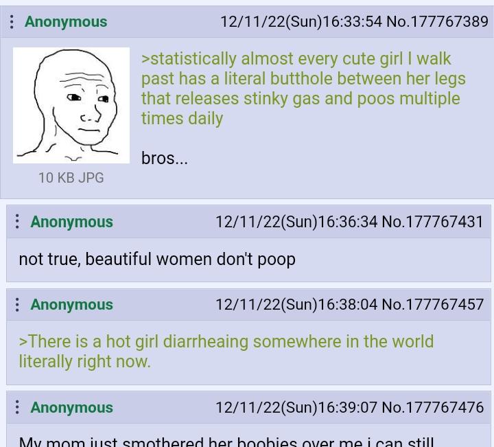 anons discus female waste secretion | /r/Greentext | Greentext Stories ...
