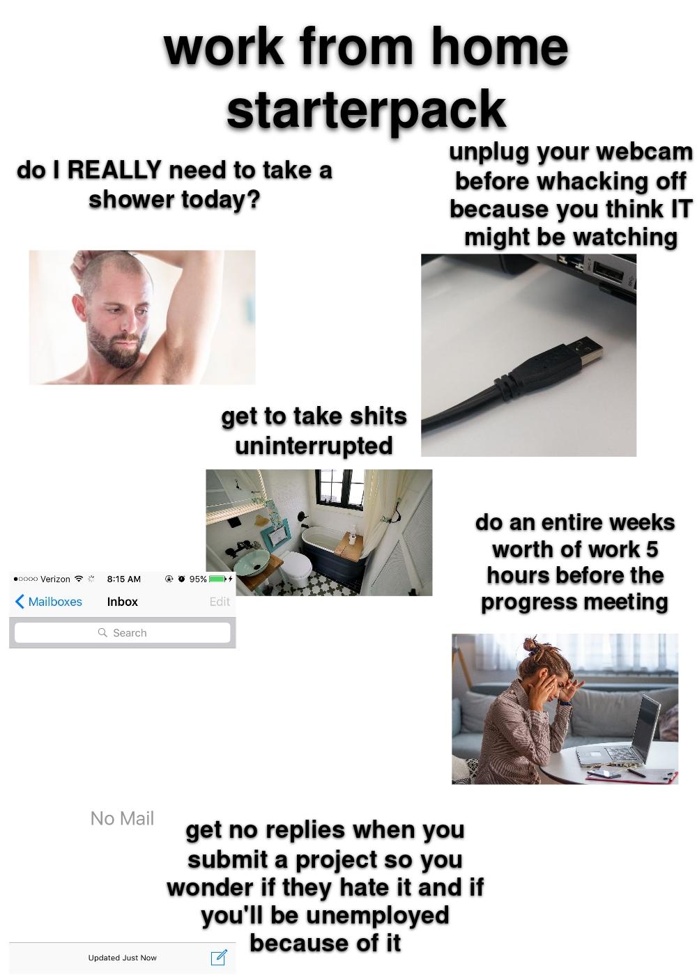 work from home starterpack | /r/starterpacks | Starter Packs | Know ...