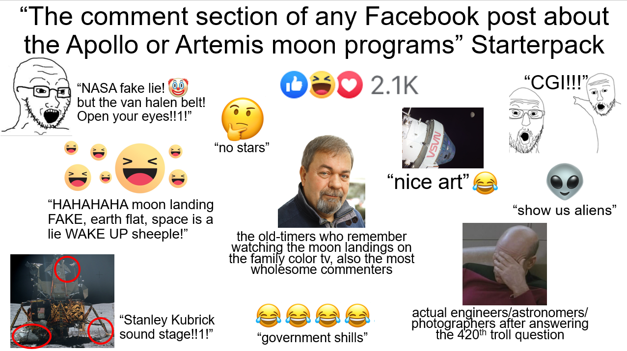 "The comment section of every viral Facebook post about the Apollo ...
