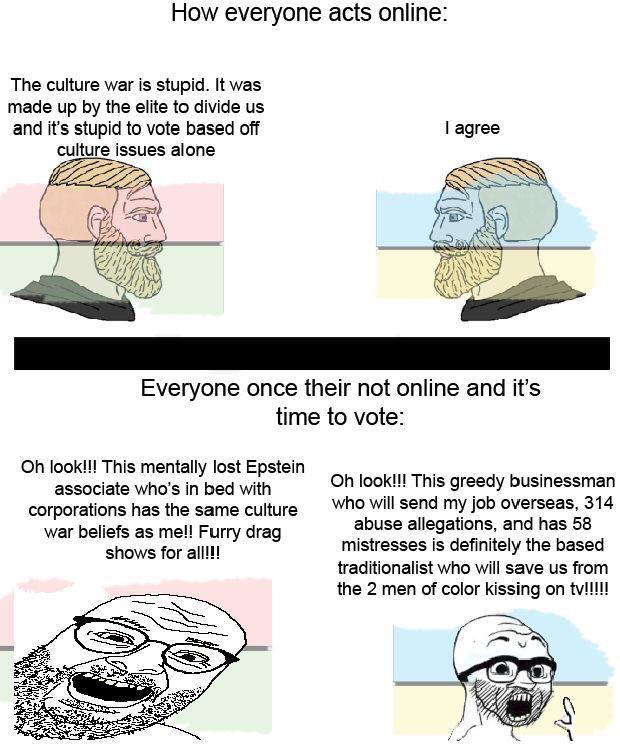 Maybe we’re all stupid like seriously the culture war matters or it ...