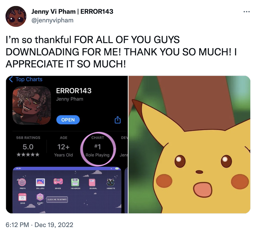 ERROR143 Number One Role Playing Game | ERROR143 | Know Your Meme