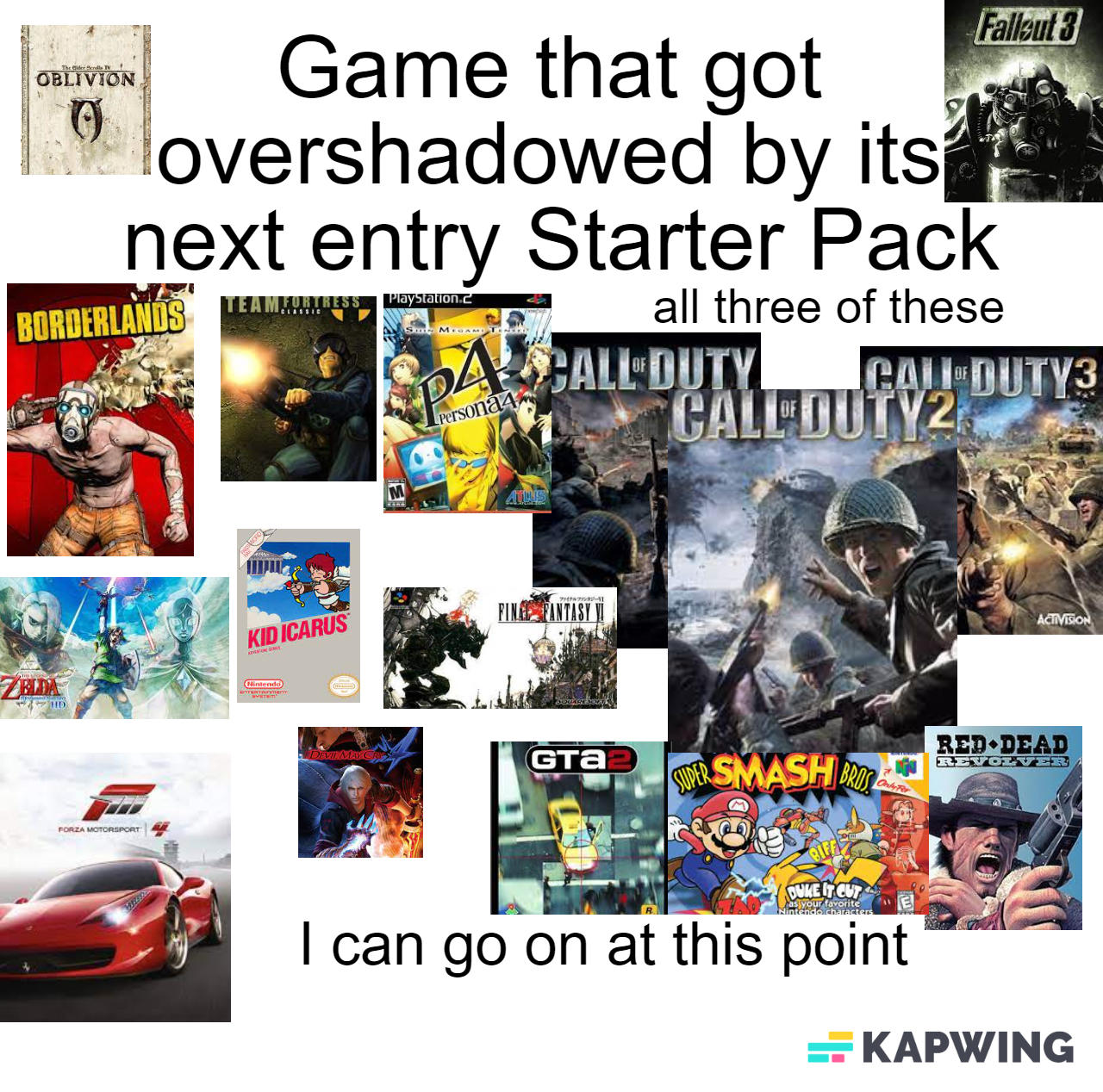 Games That Were Overshadowed By Their Next Entry Starter Pack | /r ...