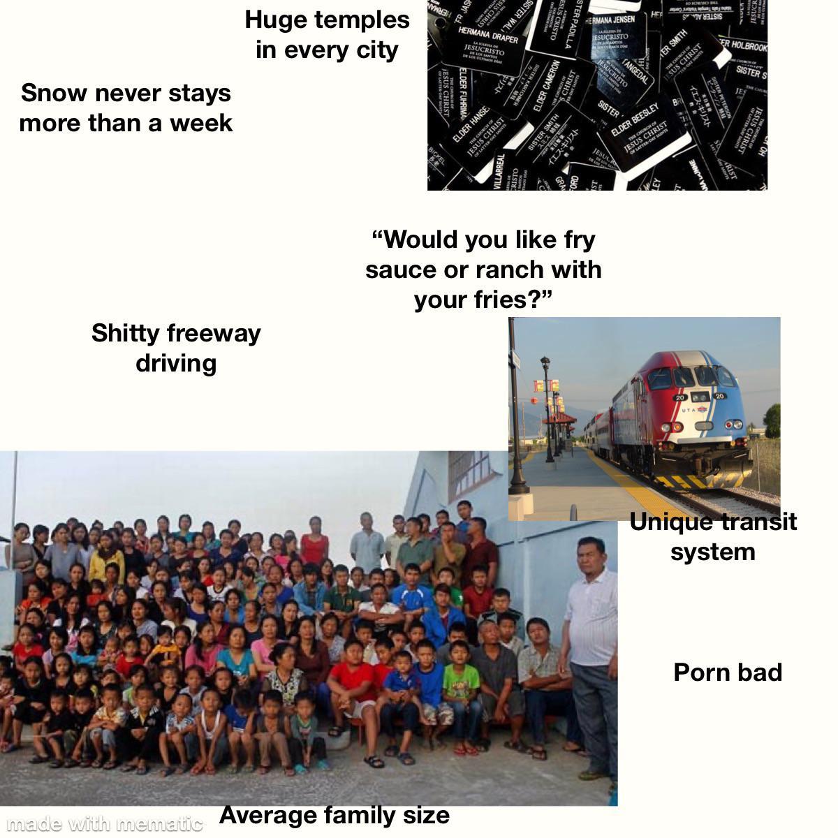 Utah Starter Pack (I live in Utah so I can make fun) | /r/starterpacks ...