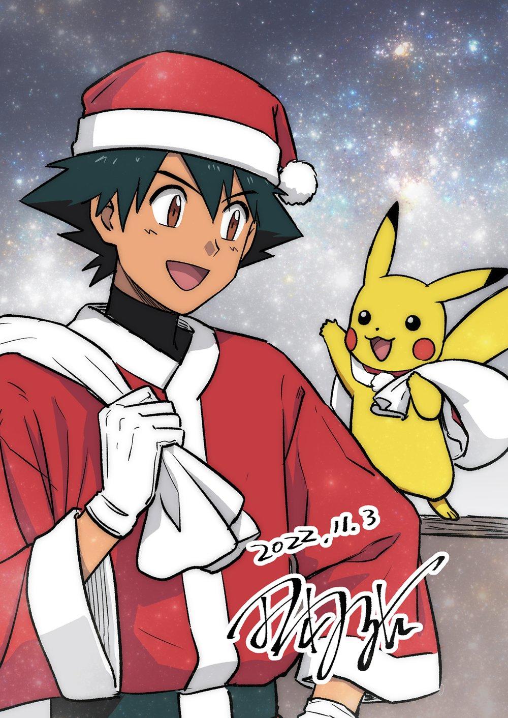 Merry Christmas from St. Ash and his Pokémon helpers | Pokémon | Know ...