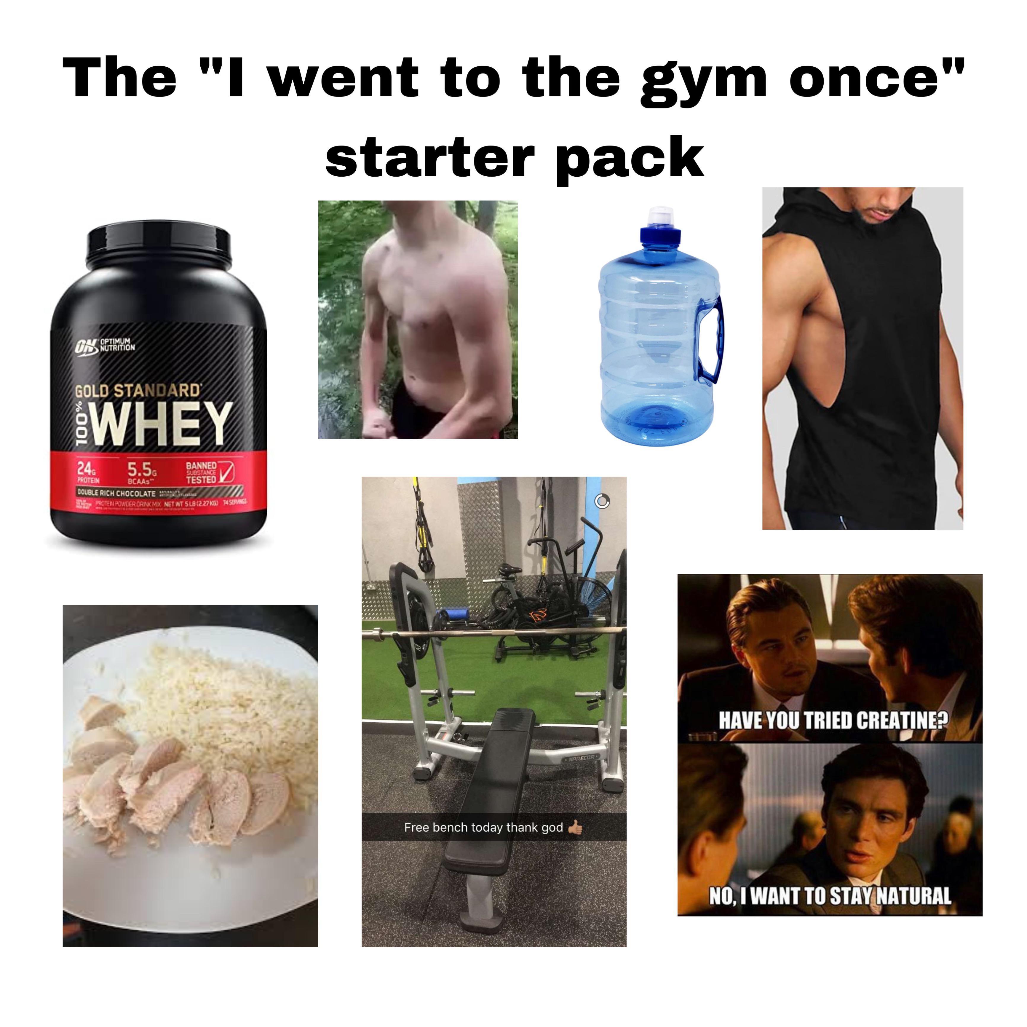 The “i went to the gym once” starter pack from first-hand experience ...