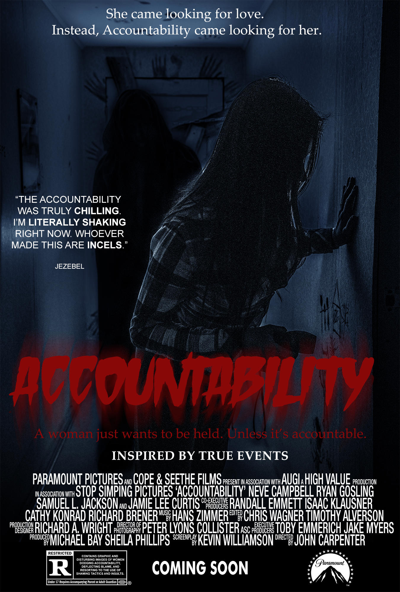 Women Dodging Accountability Horror Movie Poster | Women Dodging ...