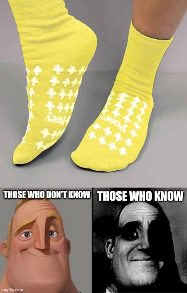 The grippy socks! | /r/memes | Know Your Meme