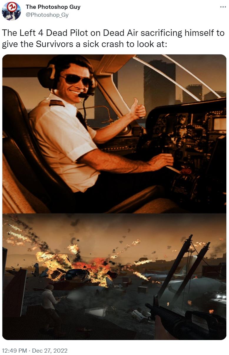 The Left 4 Dead Pilot on Dead Air sacrificing himself to give the ...