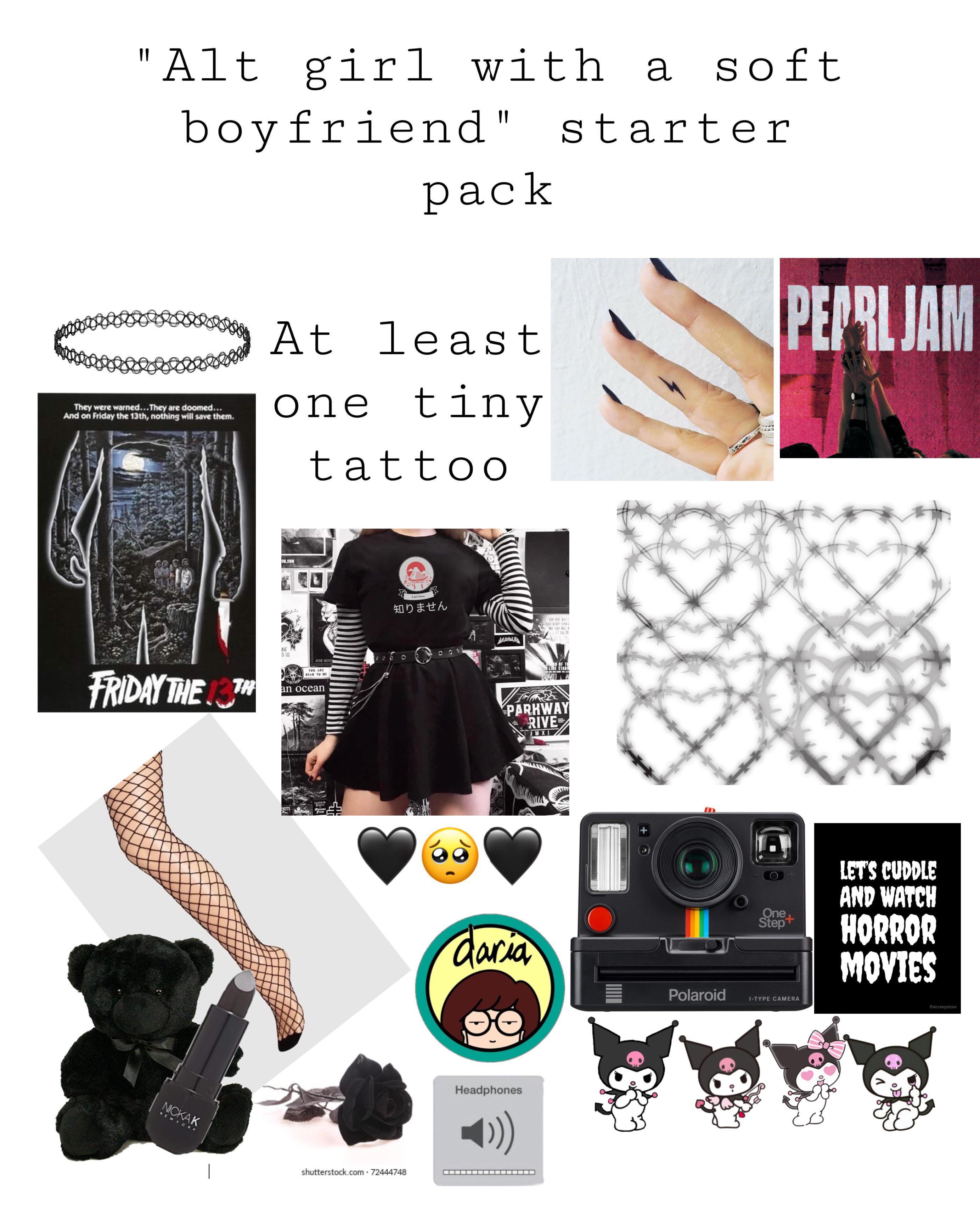 “Alt girl with a ‘soft’ boyfriend” starter pack | /r/starterpacks | Starter Packs | Know Your Meme
