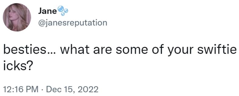 besties… what are some of your swiftie icks? | What Are Your Icks ...