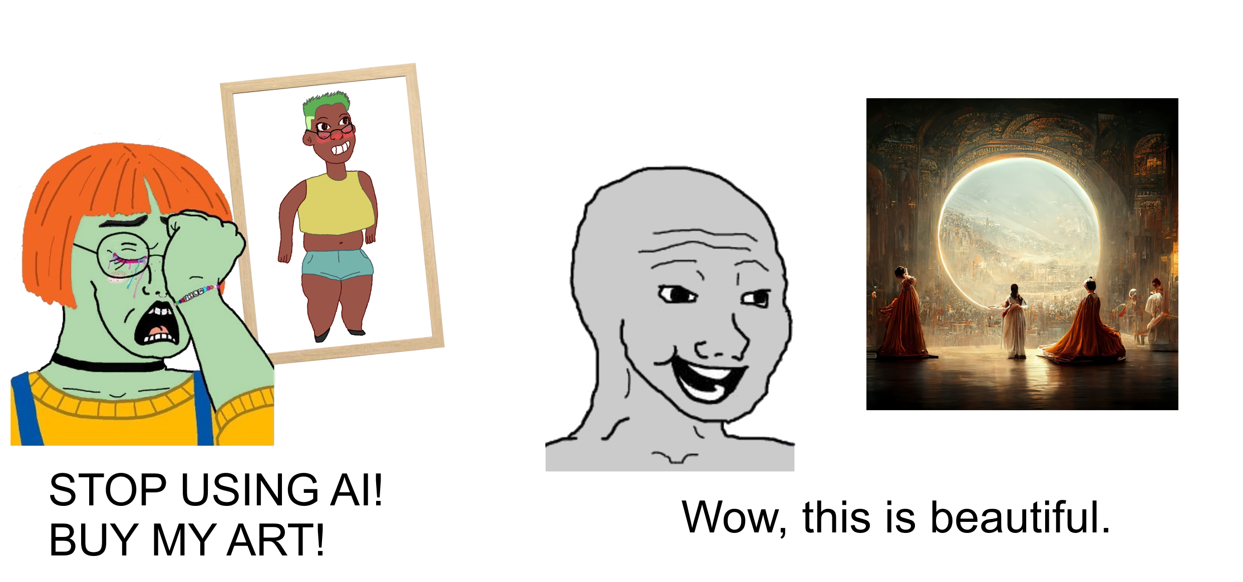 Twitter luddites vs AI art | /r/PoliticalCompassMemes | Political ...