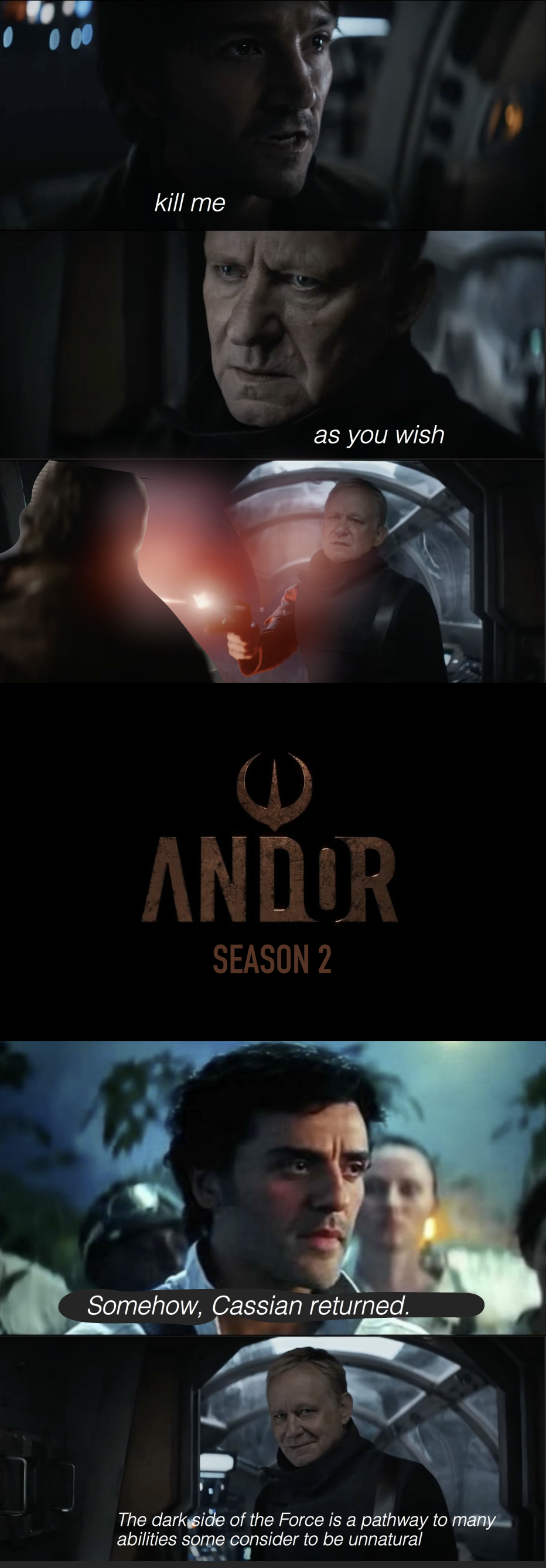 somehow cassian returned | /r/PrequelMemes | Prequel Memes | Know Your Meme