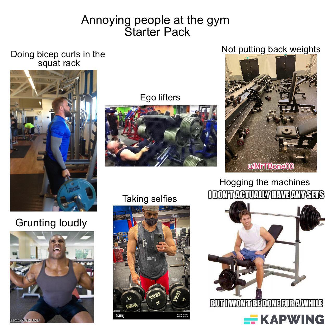 Annoying people at the gym starter pack | /r/starterpacks | Starter ...