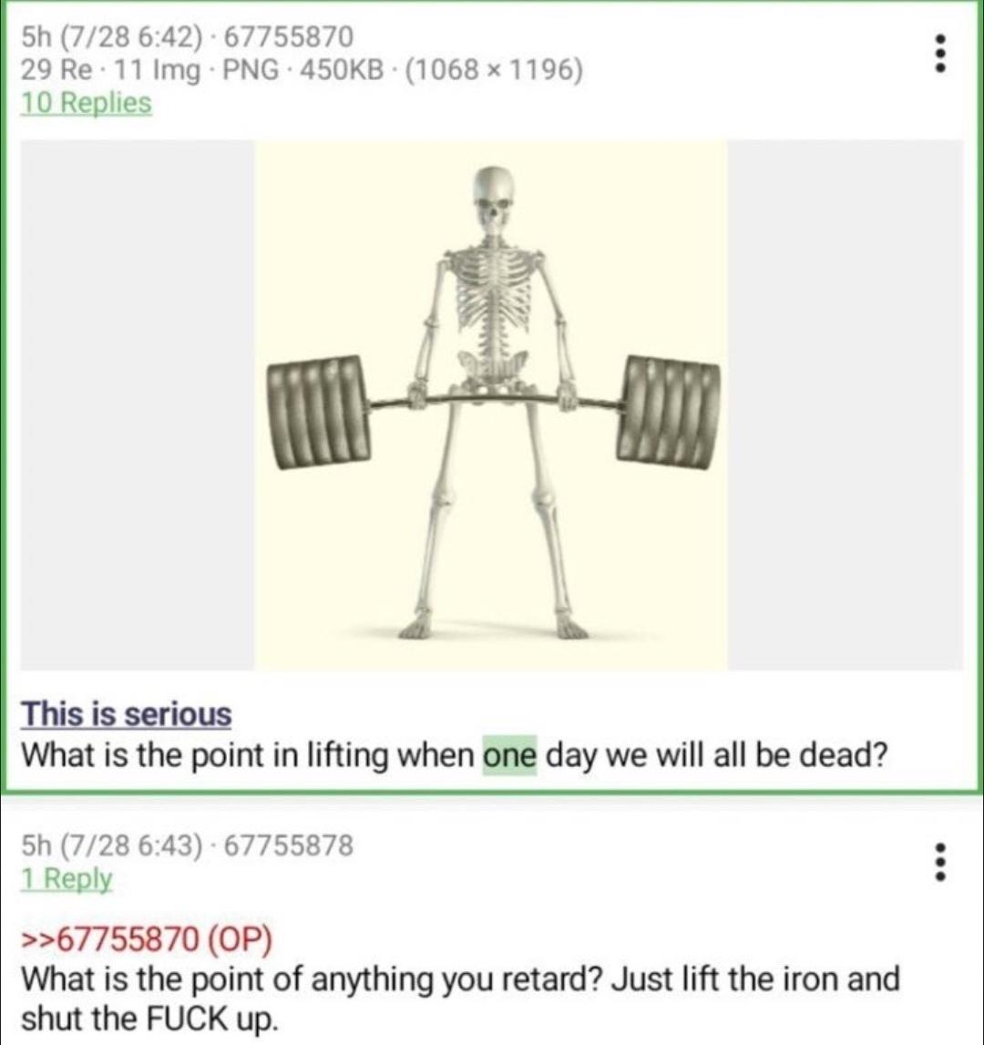 What is the point of lifting | /r/Greentext | Greentext Stories | Know ...