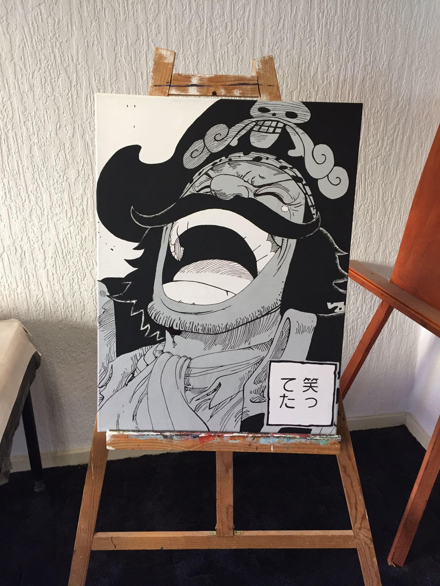 ...he laughed. In 80x60cm drawn with acrylic paint and fineliners. | He ...