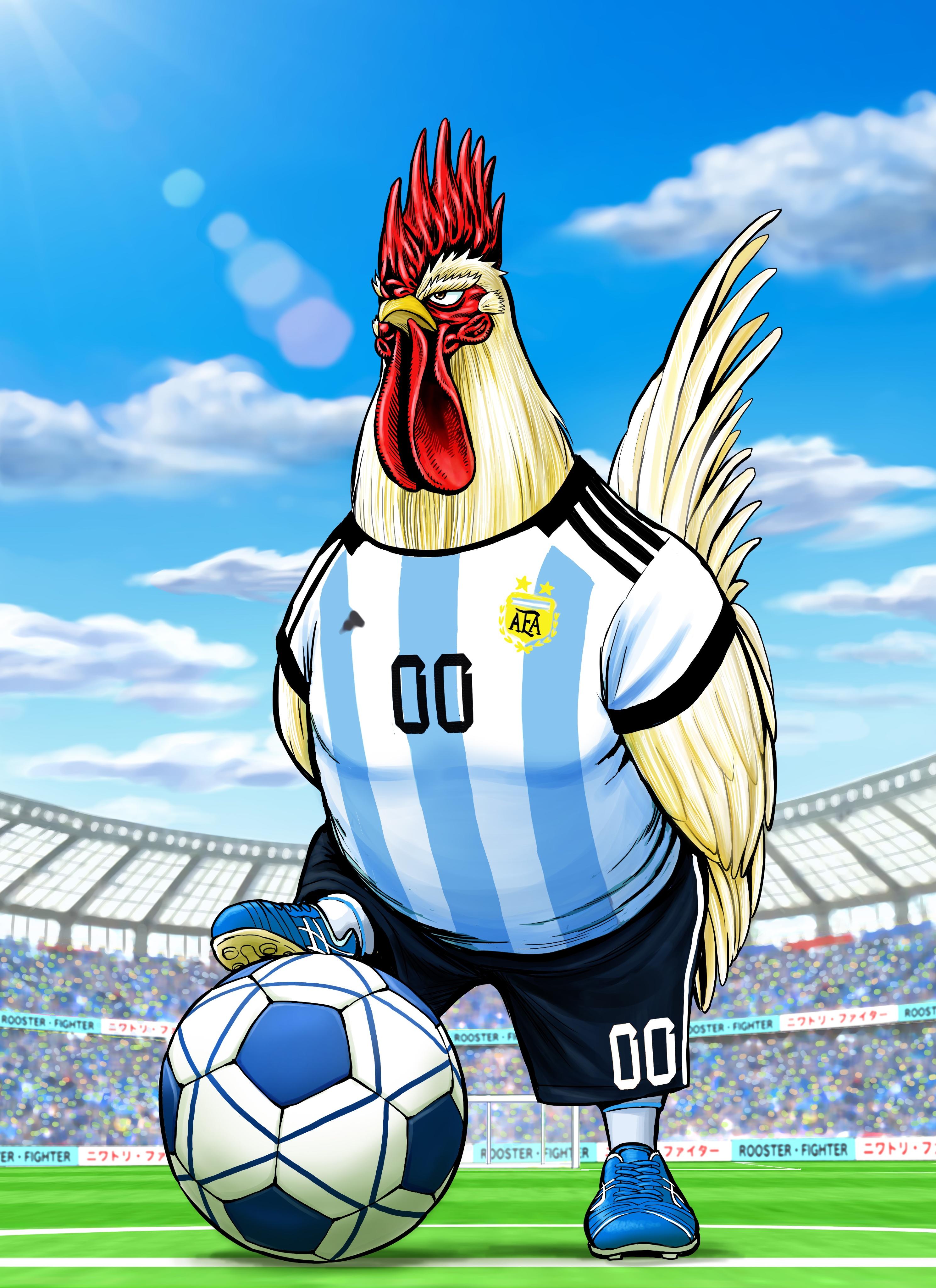 Rooster Fighter as a member of the Argentine national football team ...