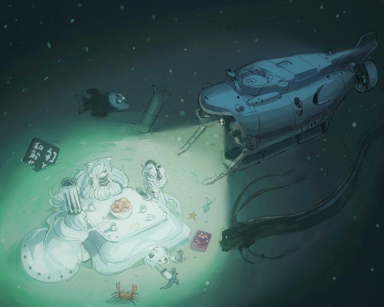 Submarine discovers abyssal kotatsu | Kantai Collection | Know Your Meme
