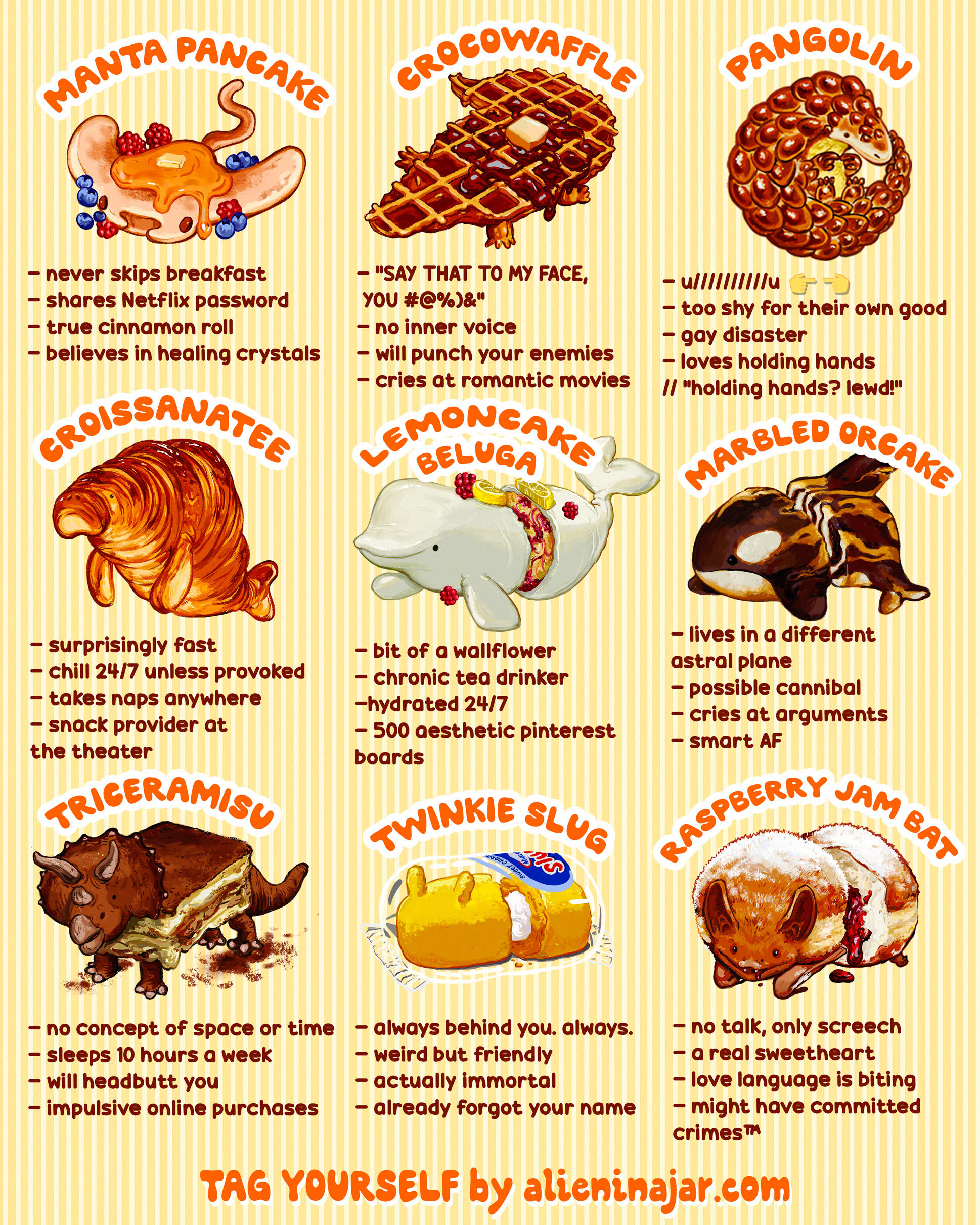 Tag yourself: Delicious animal edition | Tag Yourself / Tag Your ...