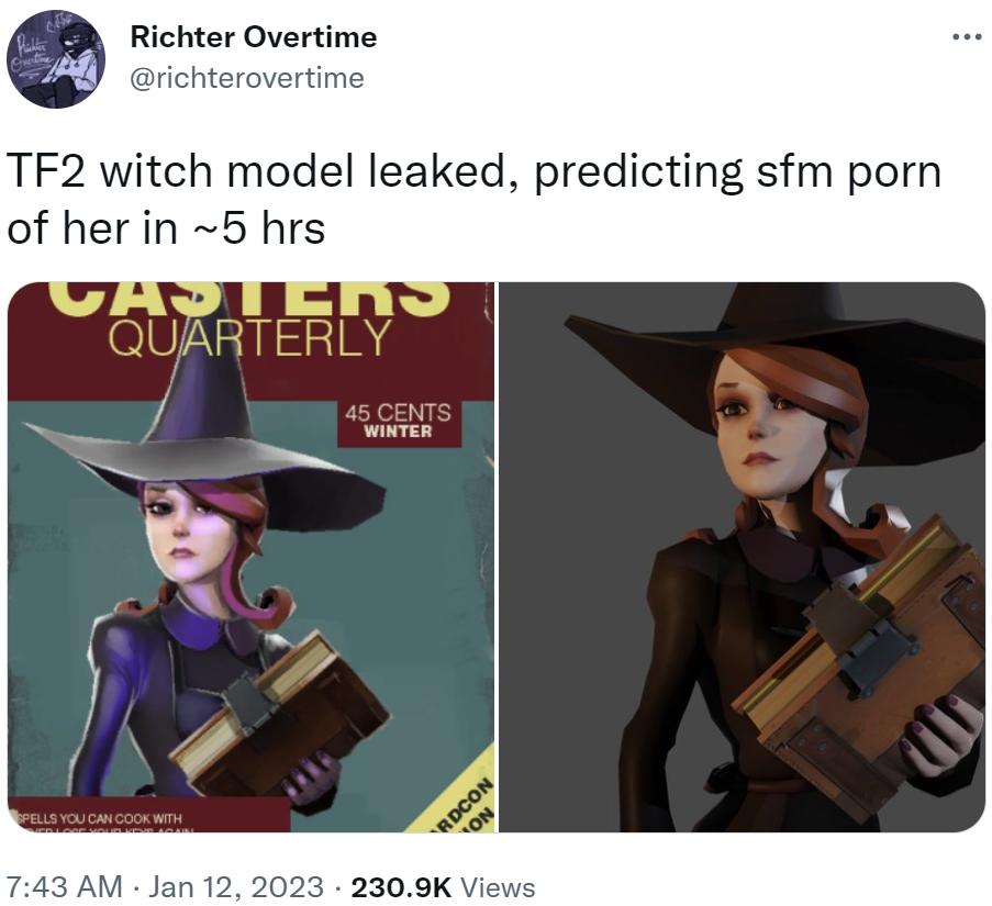 Tf2 Witch Model Leaked Predicting Sfm Porn Of Her In ~5 Hrs 2023 Tf2 Source Engine Asset