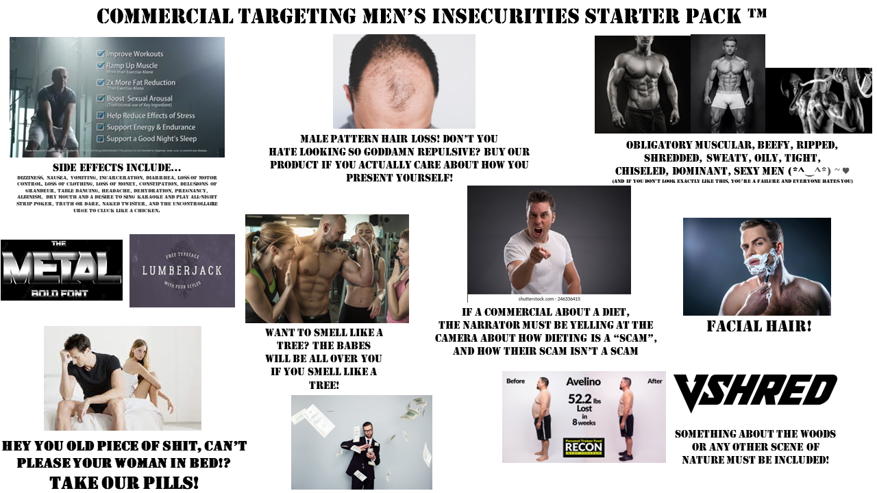 Commercial Targeting Men’s Insecurities Starter Pack™ | /r/starterpacks ...