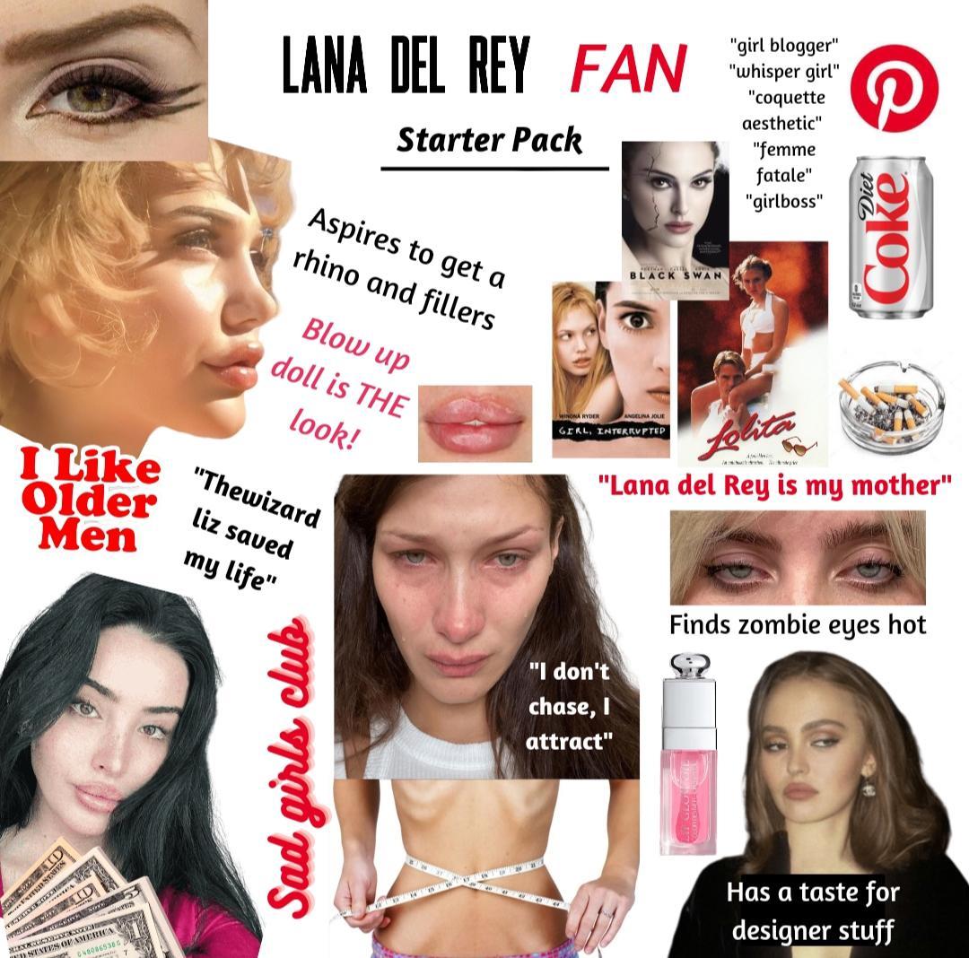 Lana del Rey fan starter pack | /r/starterpacks | Starter Packs | Know Your Meme