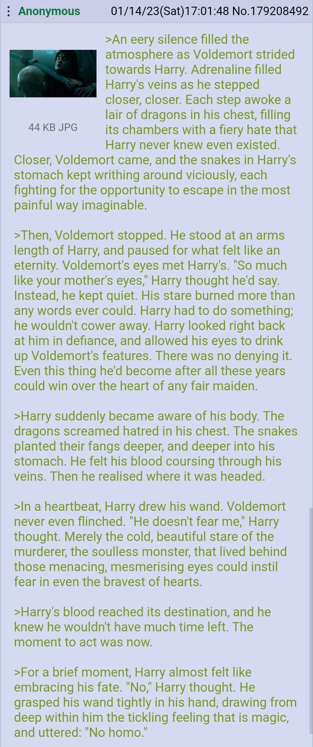 Harry Potter and the Wand in his Pants | /r/Greentext | Greentext ...