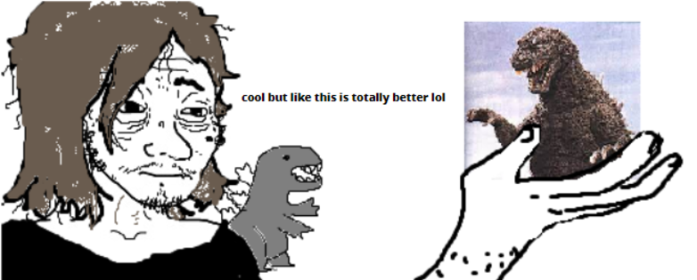 Godzilla fan wojak | Godzilla | Know Your Meme