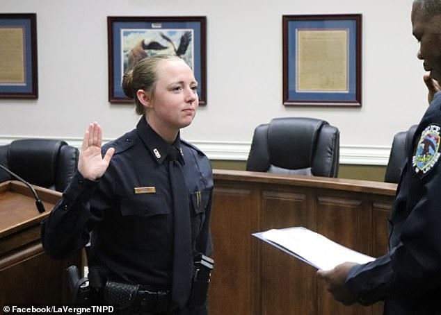 Maegan Hall Girl Cop Taking Oath | Female Cop Maegan Hall / Tennessee ...