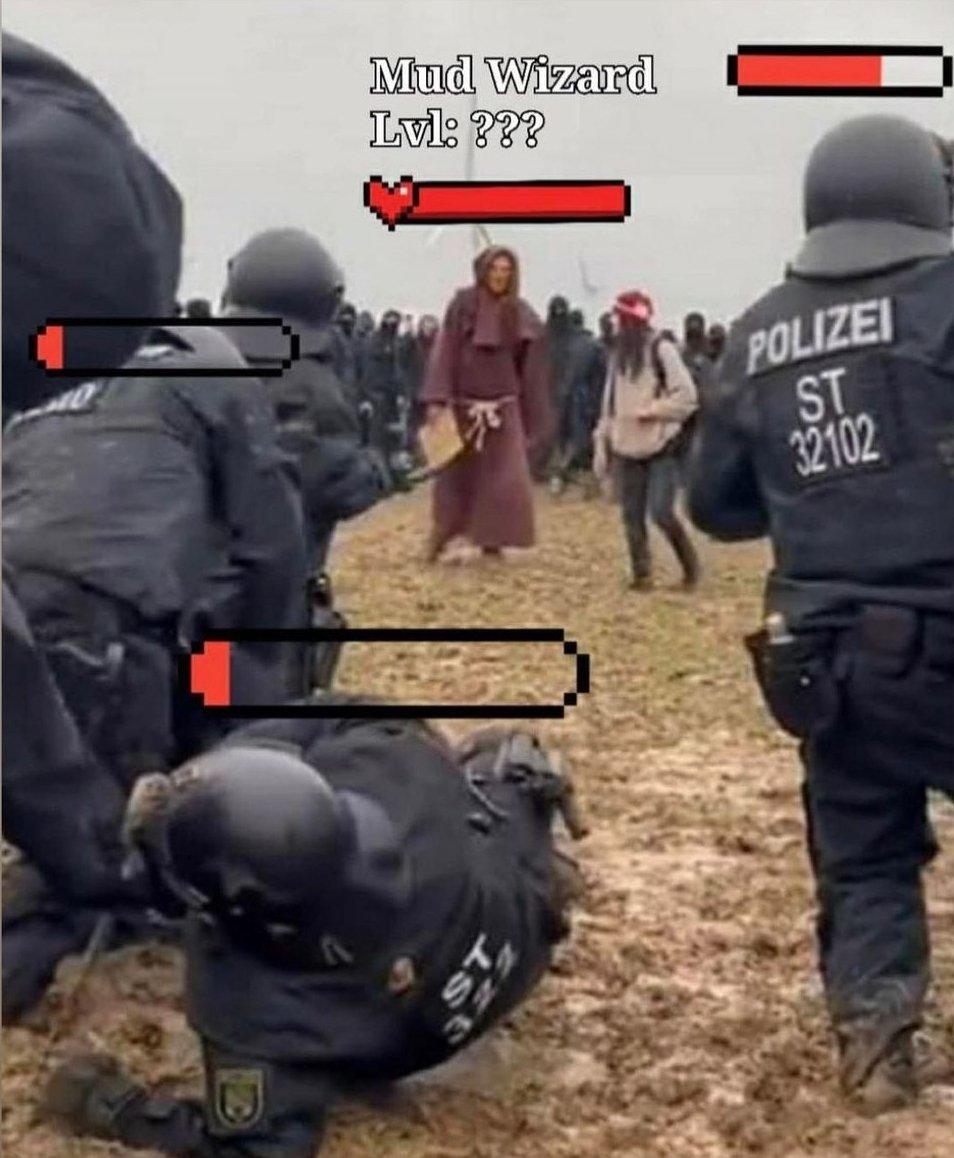 German Mud Wizard Unknown Level | German Mud Wizard at Lützerath Anti ...