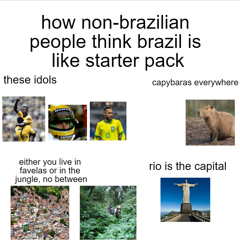 how non-brazilian people think brazil is like starter pack | /r ...