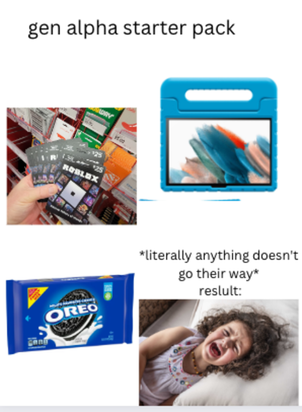 Gen Alpha Starter Pack | /r/starterpacks | Starter Packs | Know Your Meme
