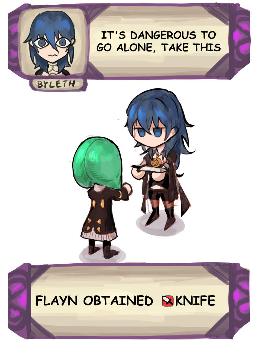 Byleth Fire Emblem gives Flayn a gift | Fire Emblem: Three Houses ...