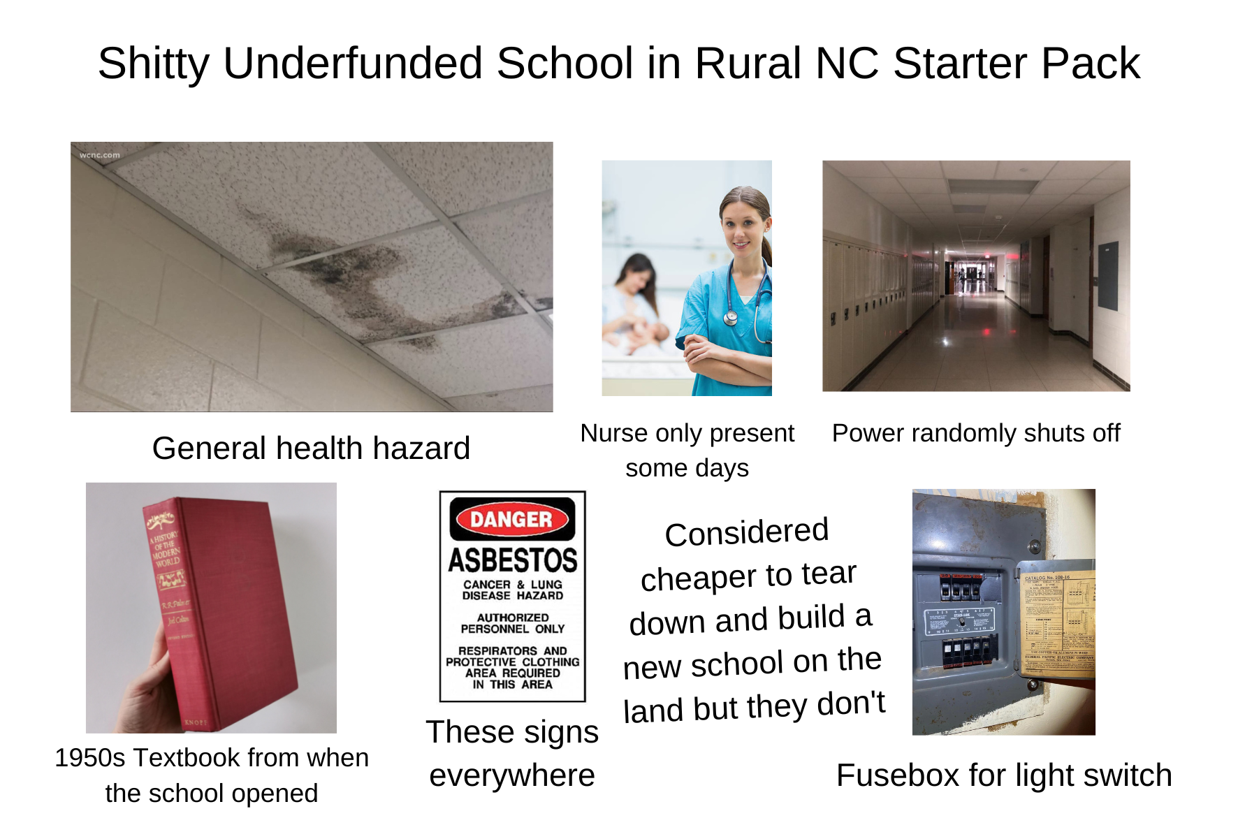 Shitty Underfunded School in Rural NC Starter Pack | /r/starterpacks ...