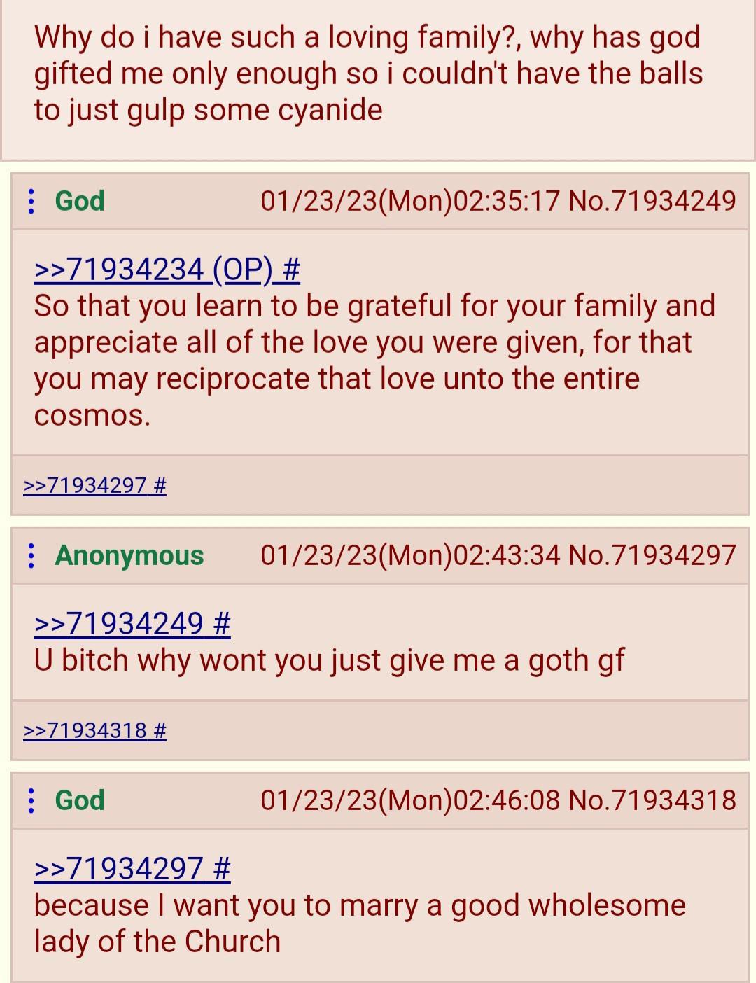 Anon finds god | /r/Greentext | Greentext Stories | Know Your Meme