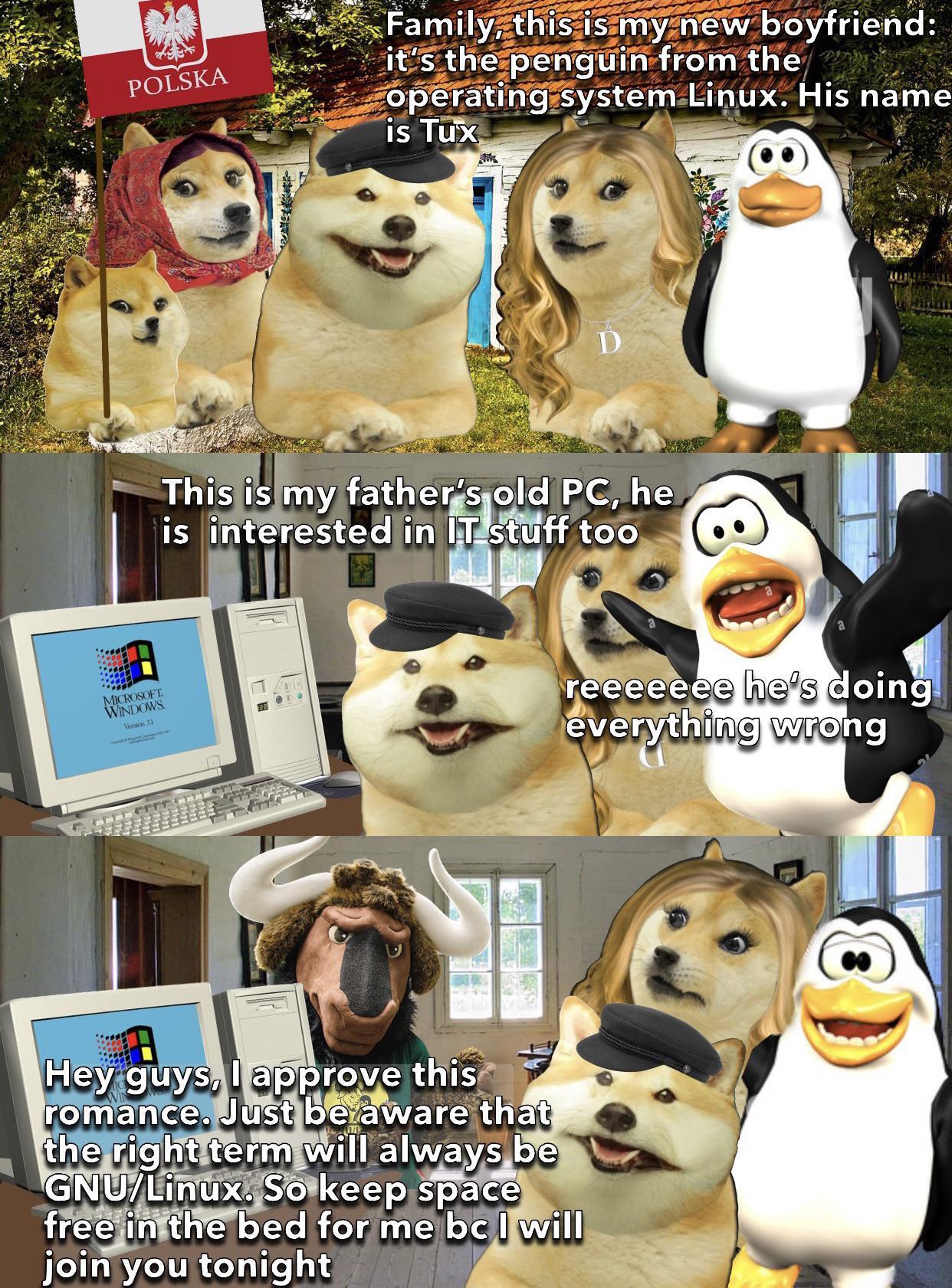 Le Linux guy has arrived | /r/dogelore | Ironic Doge Memes | Know Your Meme