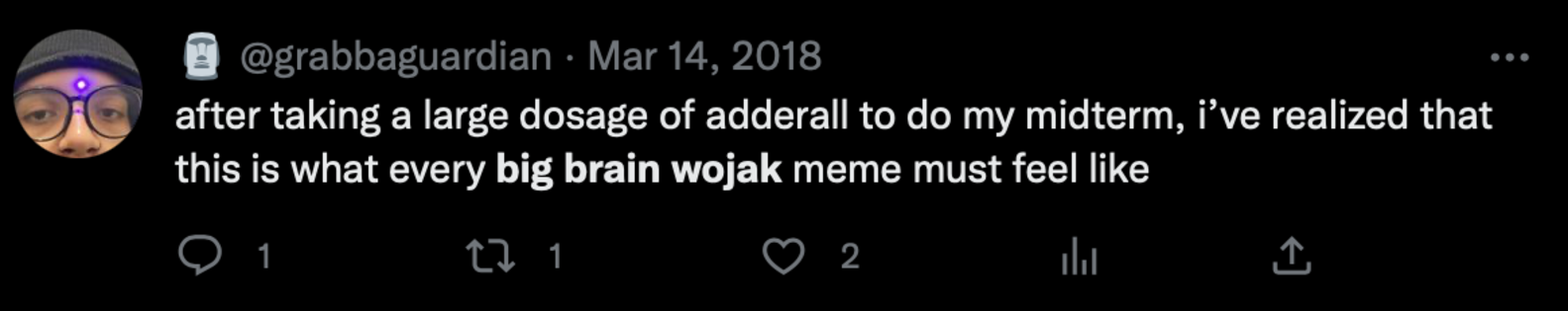 Tweet Describing Big Brain Feeling | Big Brain Wojak | Know Your Meme