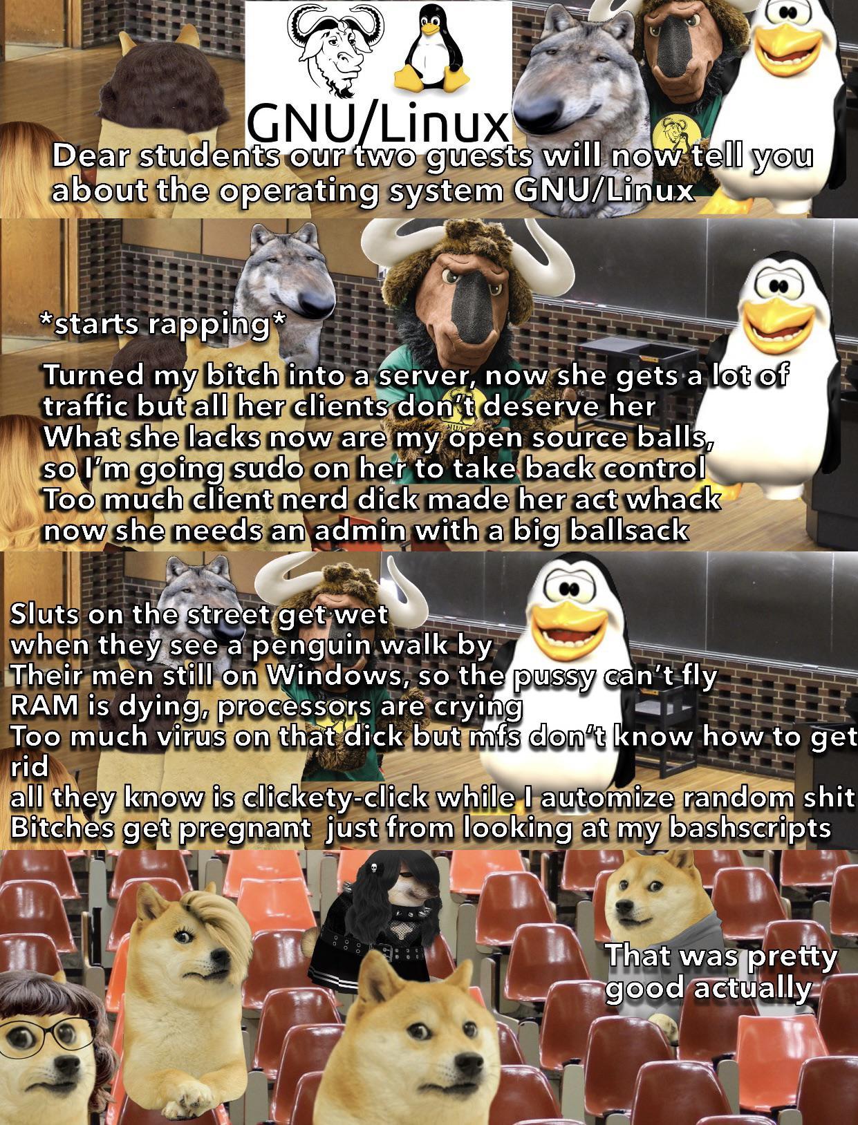 Le computer science lecture about Linux has arrived | /r/dogelore ...