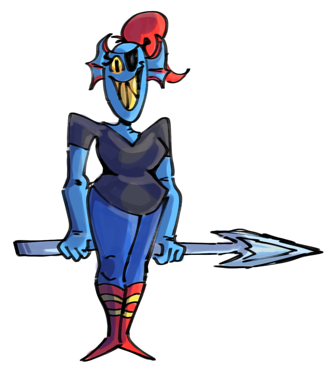 Undyne starring threateningly | Undertale | Know Your Meme