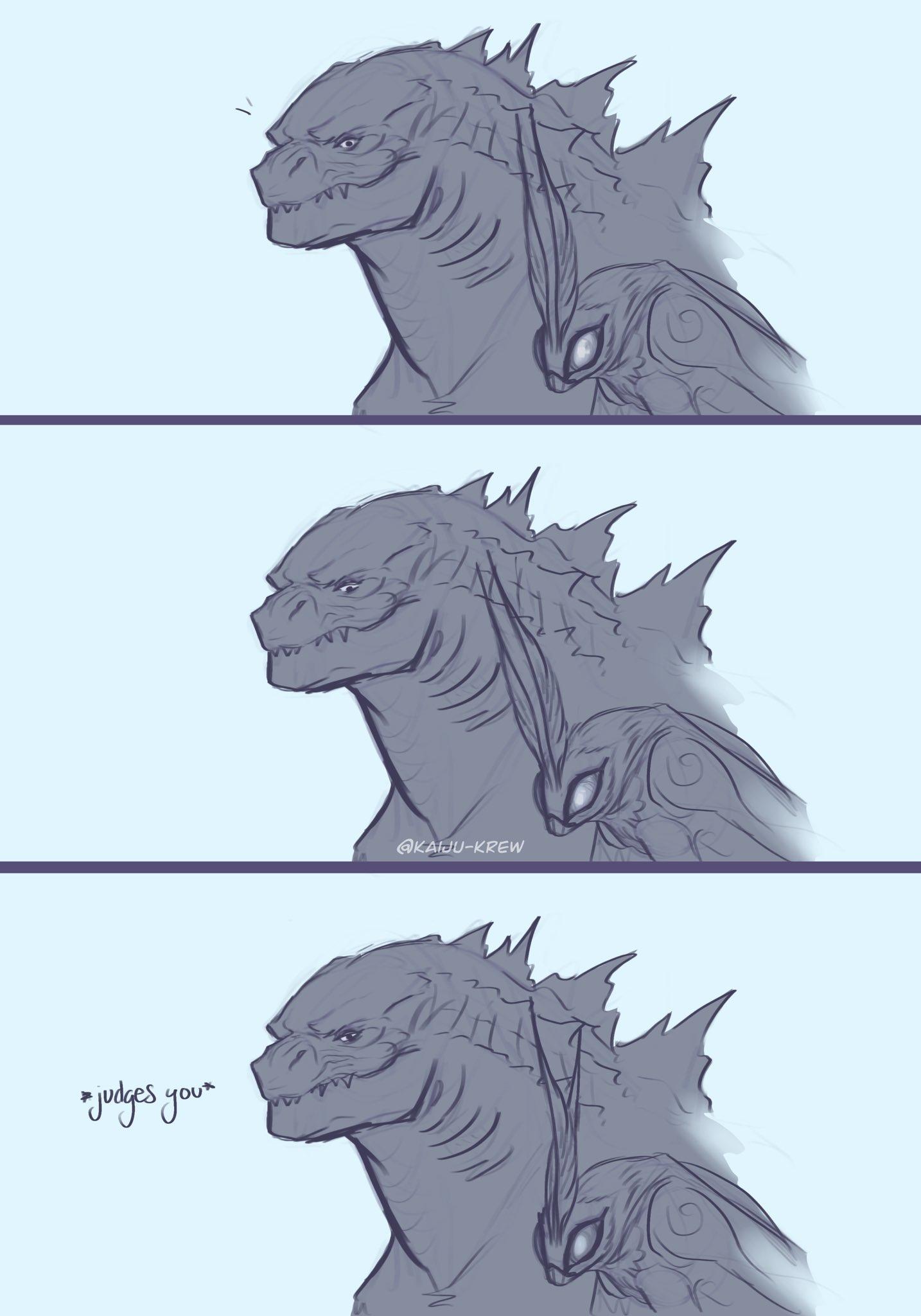 Godzilla judges you | Godzilla | Know Your Meme
