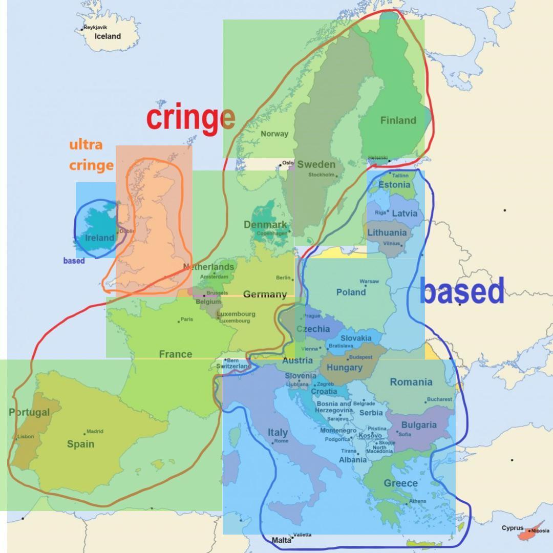 Europe Based-Cringe Distribution | /r/PoliticalCompassMemes | Political ...