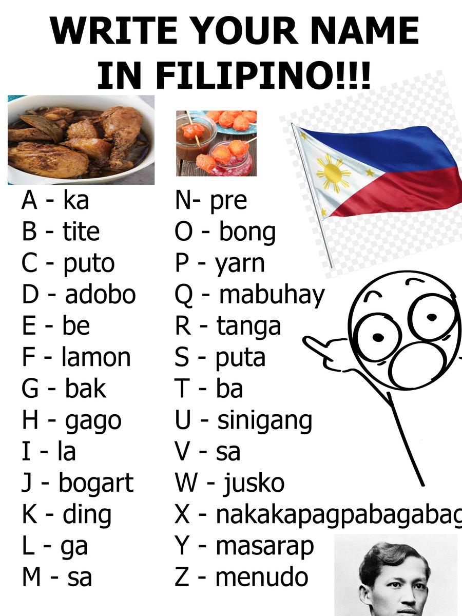 Filipino | Write Your Name In X | Know Your Meme