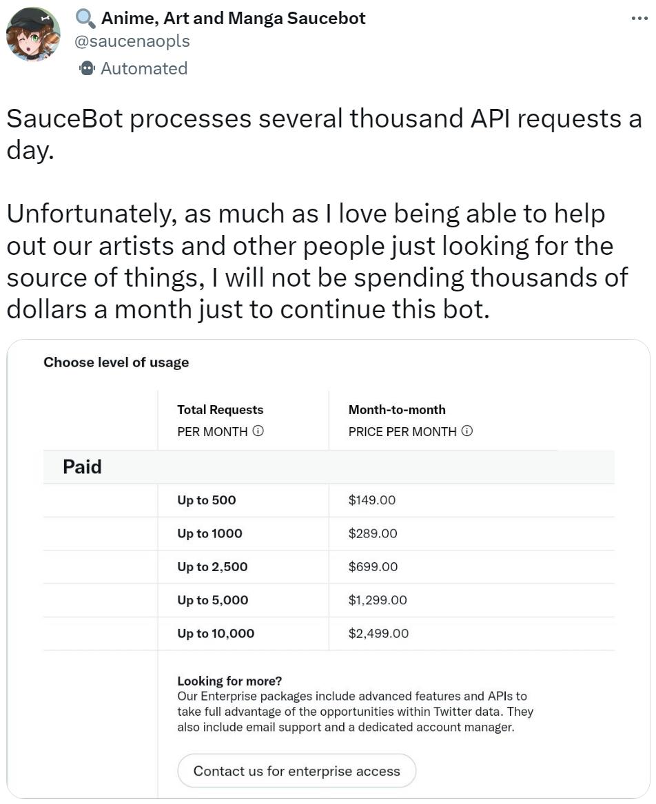 SauceBot processes several thousand API requests a day. | Twitter ...
