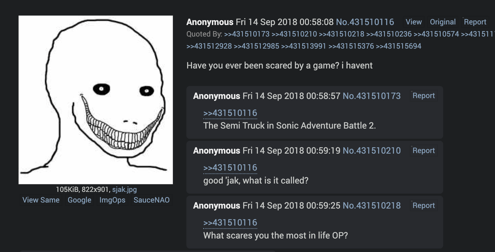 Psycho Wojak Original | Psycho Wojak / Le Scary Face | Know Your Meme