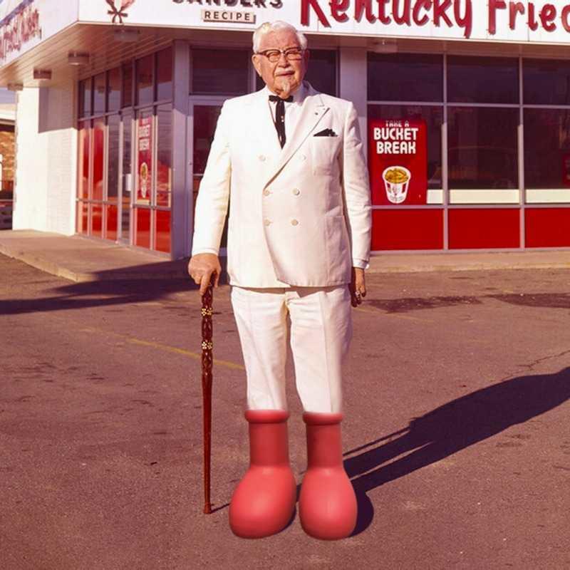 KFC Colonel Wearing Big Red Boots | MSCHF Big Red Boots / Astro Boy ...