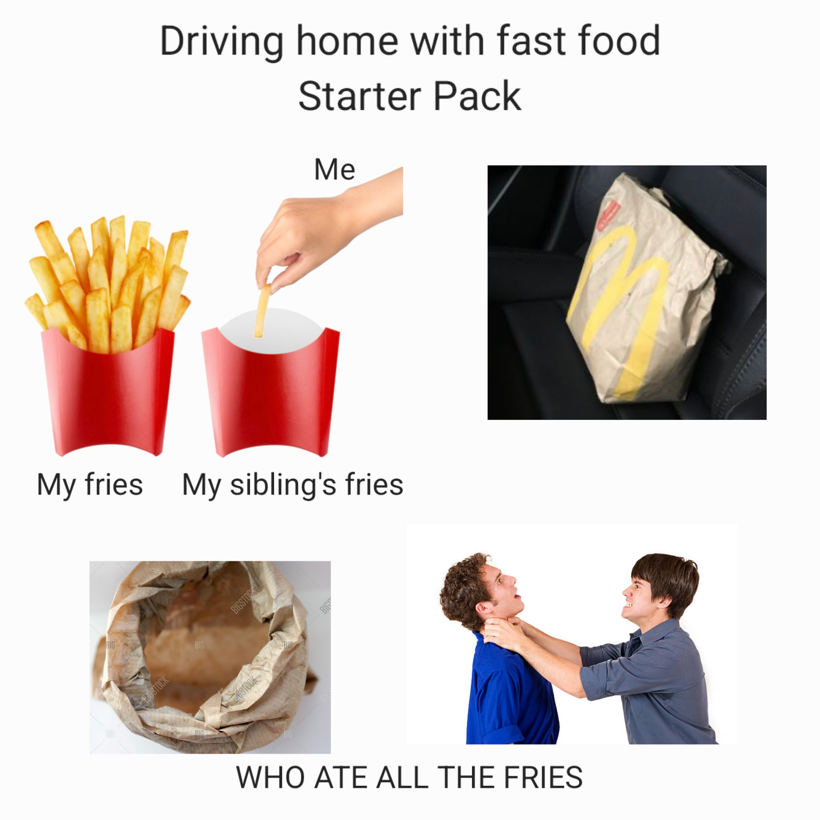 Driving home with fast food Starter Pack | /r/starterpacks | Starter ...