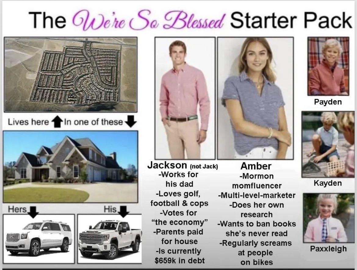 The “we’re so blessed” starter pack. | /r/starterpacks | Starter Packs ...