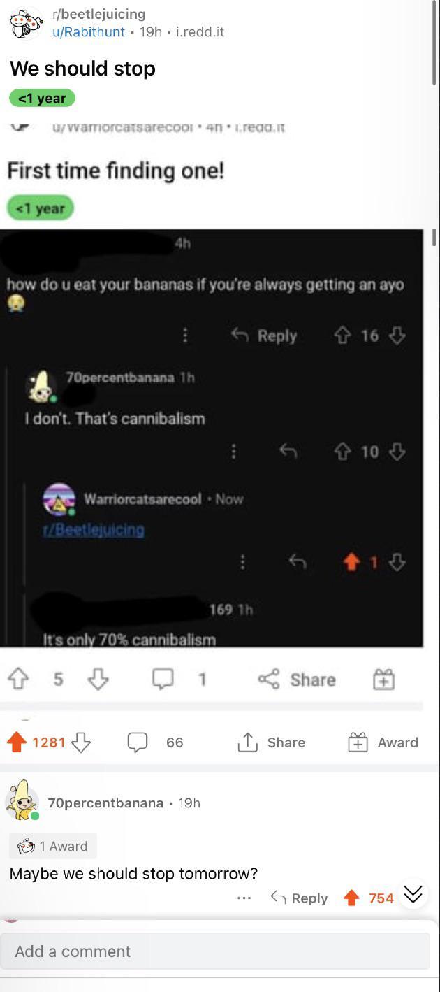 Why Stop Now? | /r/beetlejuicing/ | Beetlejuicing | Know Your Meme