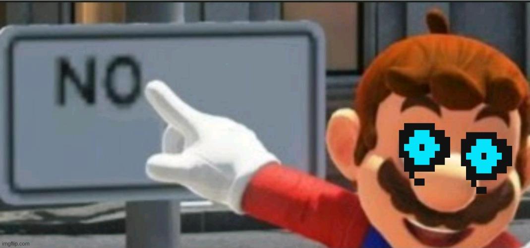 Sans | Mario's "NO" sign | Know Your Meme