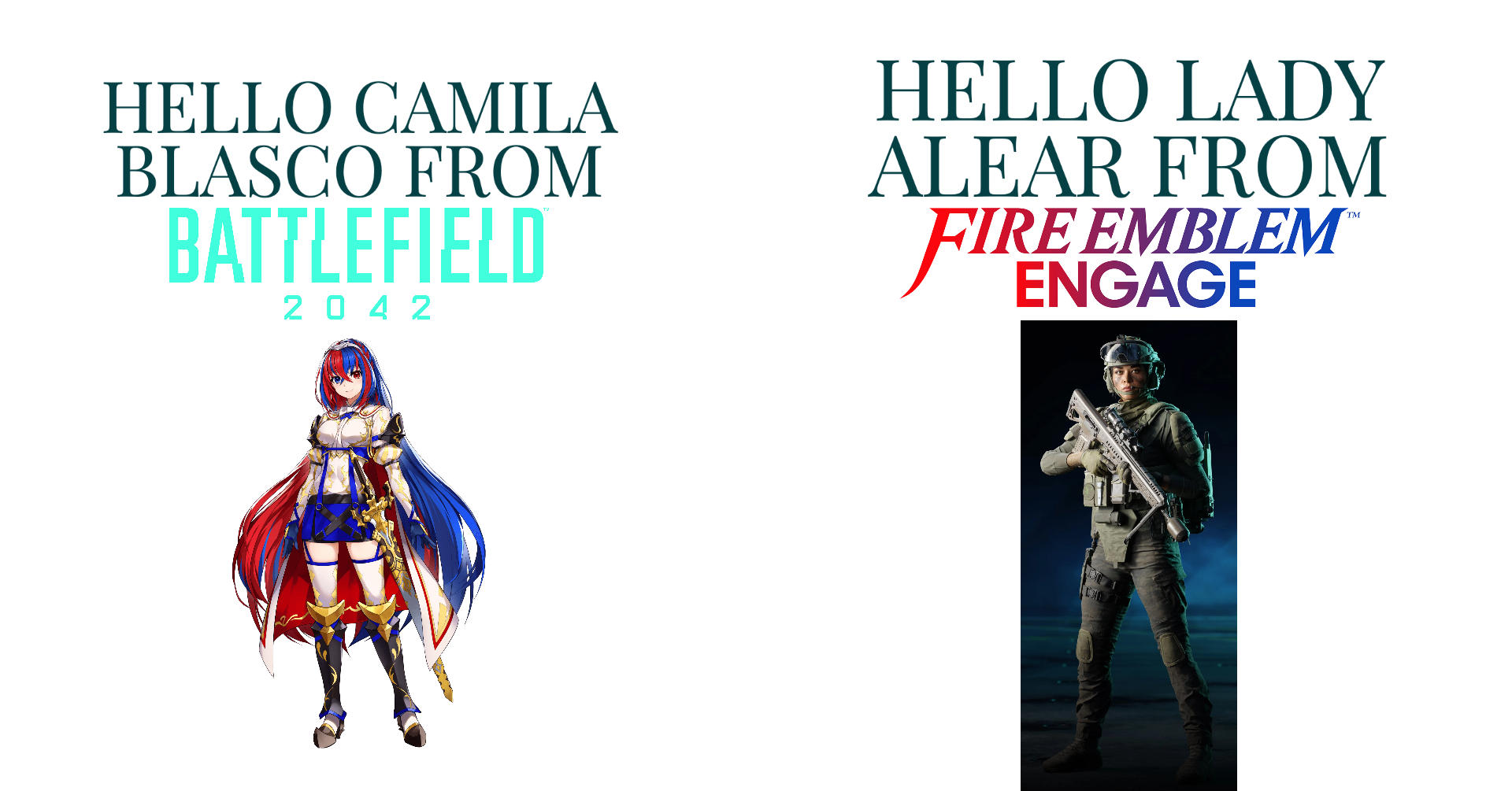 Fire Emblem Engage x Battlefield 2042: Female Alear meets Camila Blasco ...